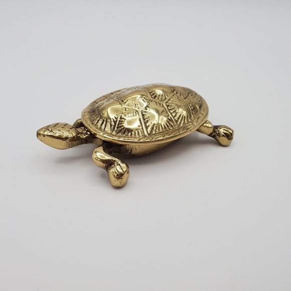 Source Unknown | Storage & Organization | Brass Turtle Trinket Box ...